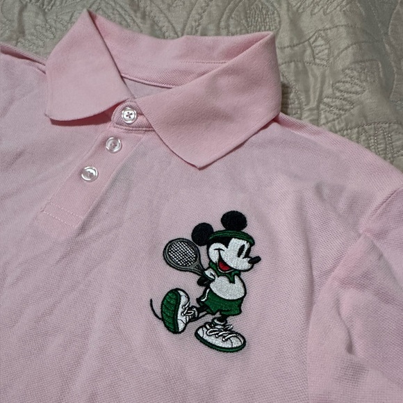 Disney | Shirts | Disney Mickey Mouse Pink Polo | Poshmark
